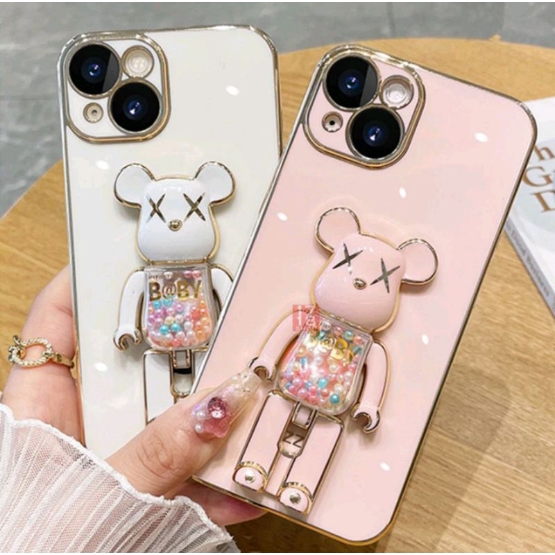 Premium Kaws Ring Case + Bear Chrome Stand Type Vivo | Shopee Malaysia