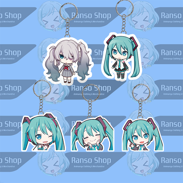GANTUNGAN Sekai Vocaloid Miku Chibi Project Keychain | Proseka Hatsune Miku Chibi Acrylic Ganci ...
