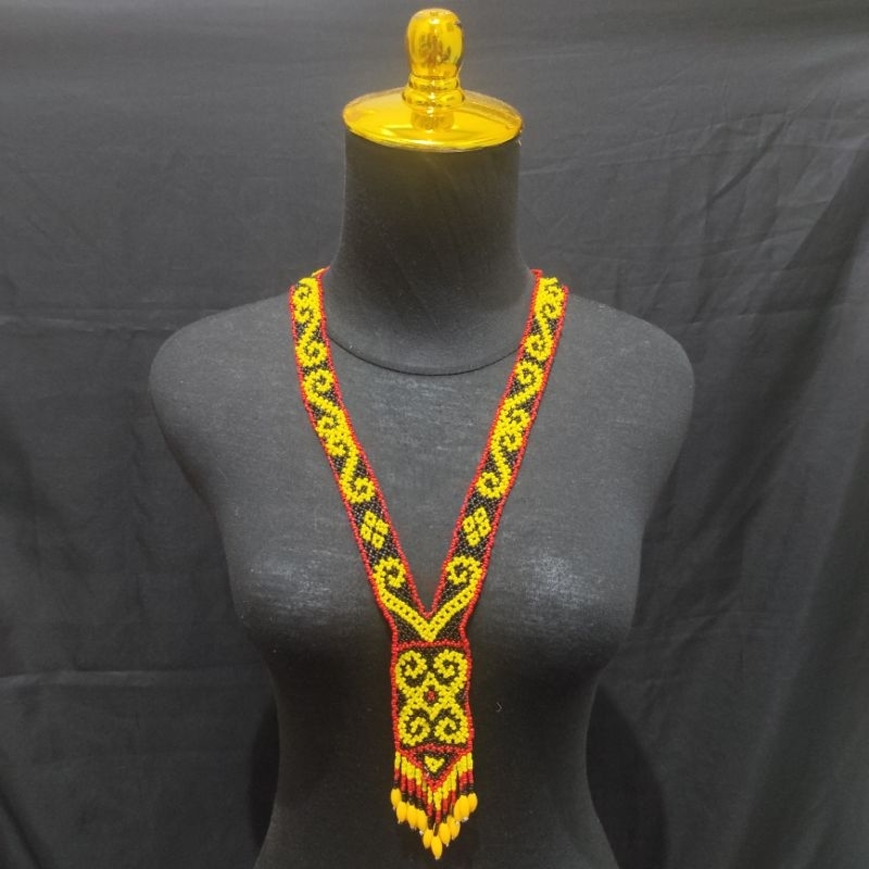 Ethnic kalimantan dayak bead necklace long necklace | Shopee Malaysia