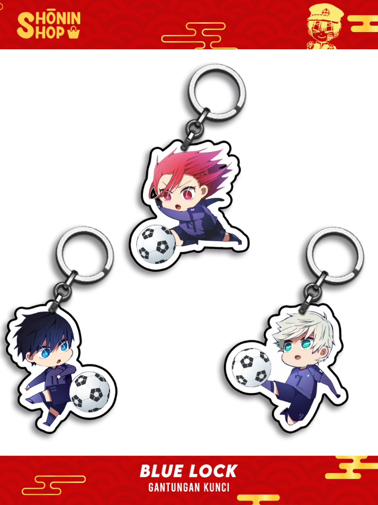 GANTUNGAN [Buy 3 Get 1 Free] Blue Lock Anime Keychain | Chibi Blue Lock ...