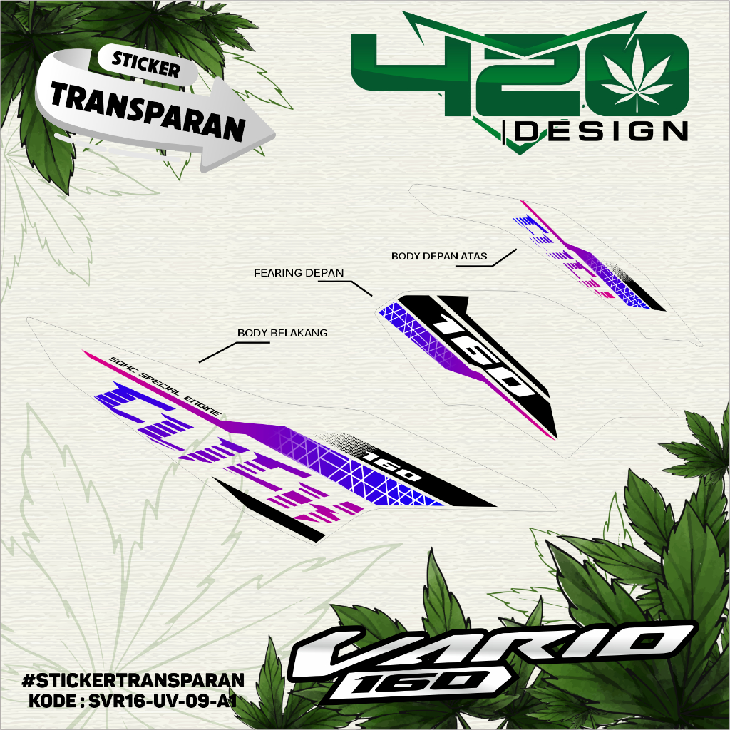 Vario 160 CLICK Transparent Striping Sticker / Vario 160 2022 Custom ...