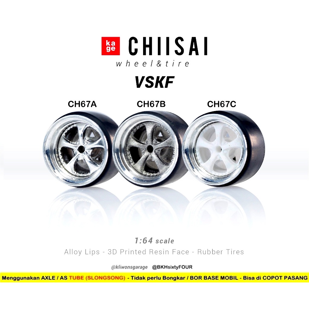CHIISAI KAGE Rubber Tire Model WORK VSKF 10mm AXLE TUBE CH67 | Shopee ...