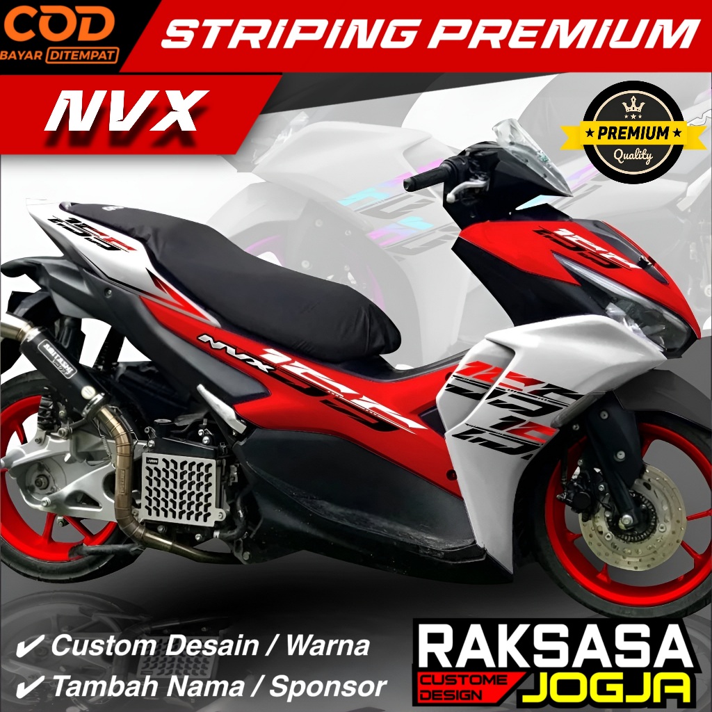 Costume STRIPING Aerox NVX 155 All New Connected PREMIUM / NVX 155 ...