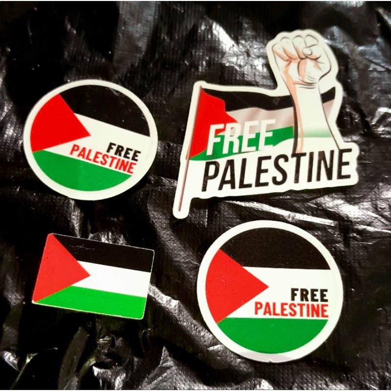 Palestine Flag Cheek Stickers Palestine Save Palestine Bela Freedom ...