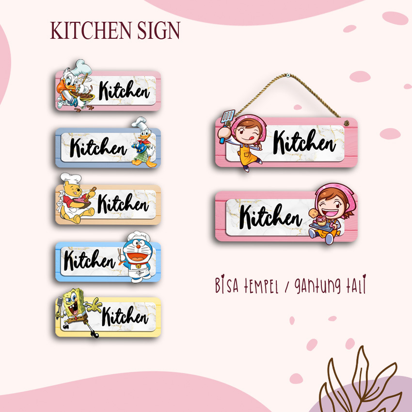 Kitchen Sign Cartoon kitchen Signage | Shopee Malaysia