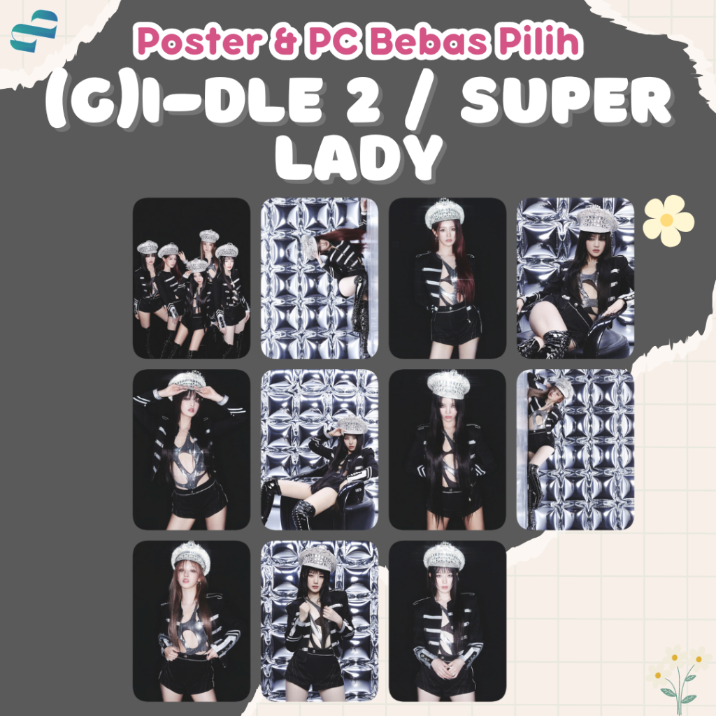 Gidle Super Lady Poster (Part 2) | Kpop Poster A4 A5 A6 | Shopee Malaysia