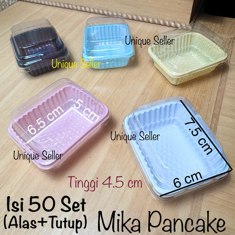 PUTIH (Isi 50] Mika Pancake Durian Mini Chocolate Pink White Blue Ivory ...