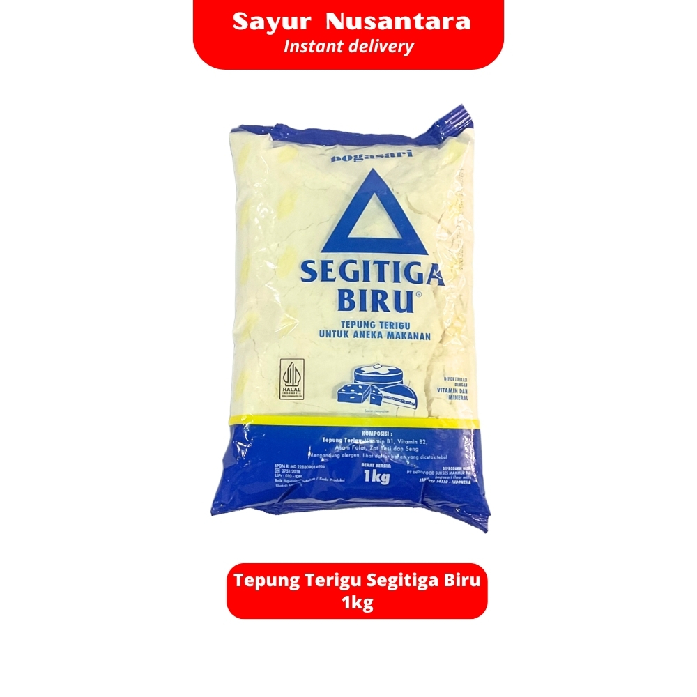 Blue Triangle Wheat Flour 1kg - Indonesian Vegetables | Shopee Malaysia