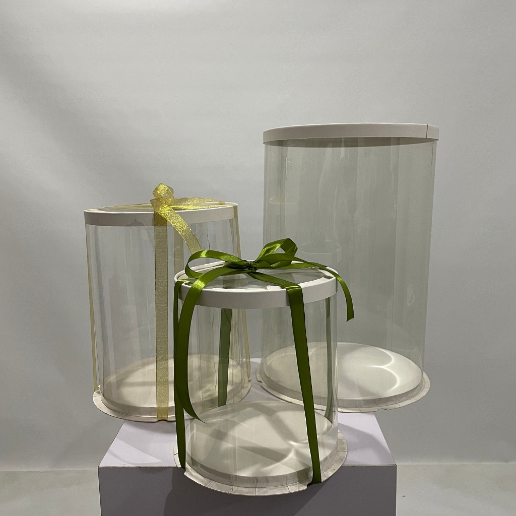 Mica High Transparent Cake Box Round Tube (Diameter 35cm) | Shopee Malaysia