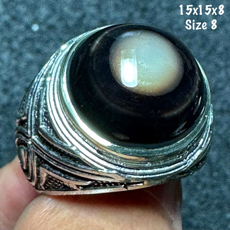 MATA Natural Yemeni Agate Ring Puser Eyes (Original Natural) | Shopee ...
