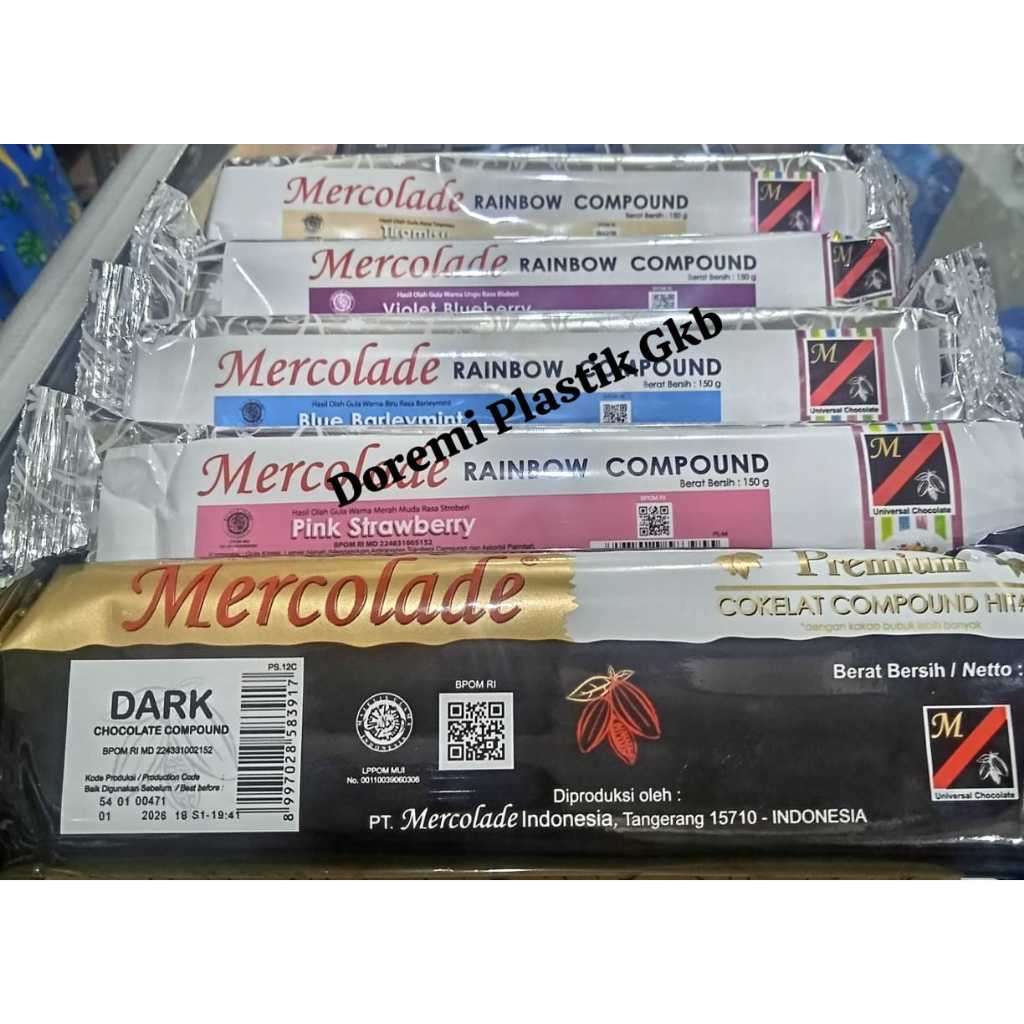 Chocolate BAR MERCOLADE RAINBOW COMPOUND 150 GR | Shopee Malaysia