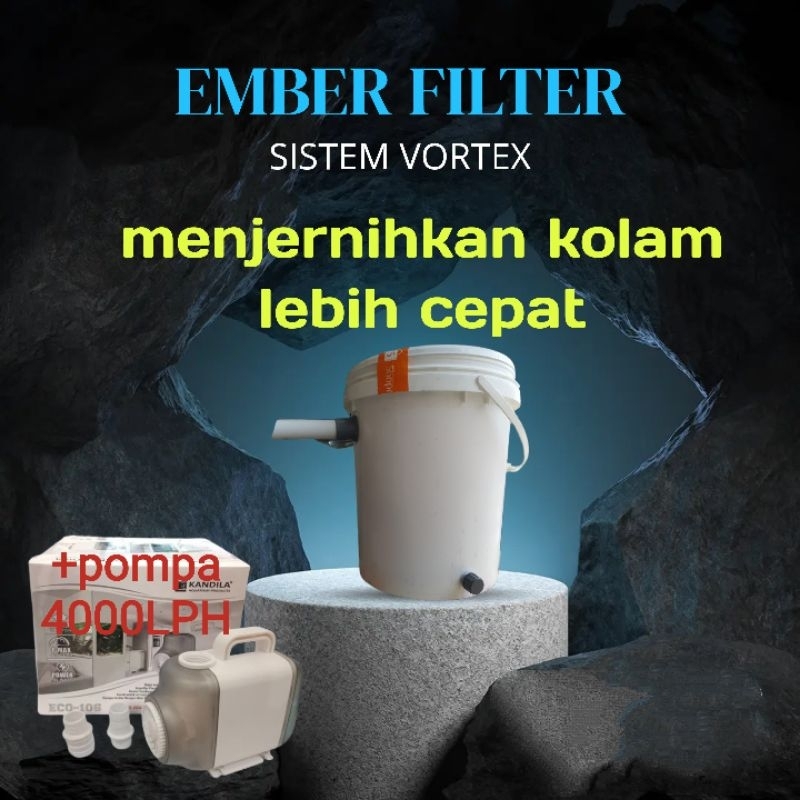 Koi FISH Pond Bucket filter Chamber bio system VORTEX OUTDOOR indoor ...