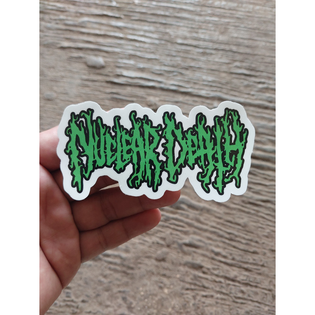 Nuclear Death Sticker - Death Metal Logo Sticker - Cutting Sticker ...
