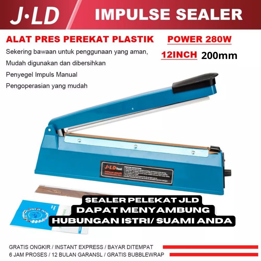 MESIN (Promotion) New!! IMPULSE SEALER 200MM Plastic PRESS Tool LMPULSE ...