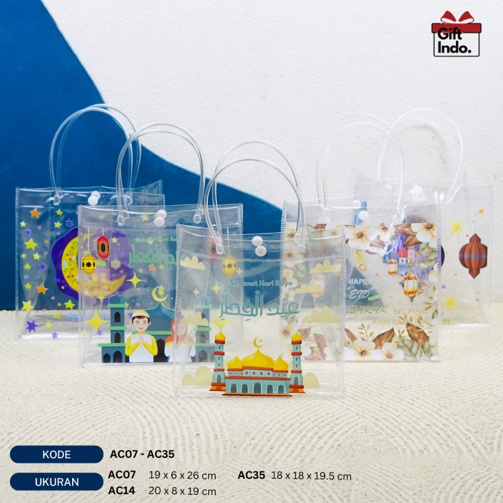 Transparent PVC Mica Bags / Plain PVC Mica Bags Goodiebag Hampers Clear ...