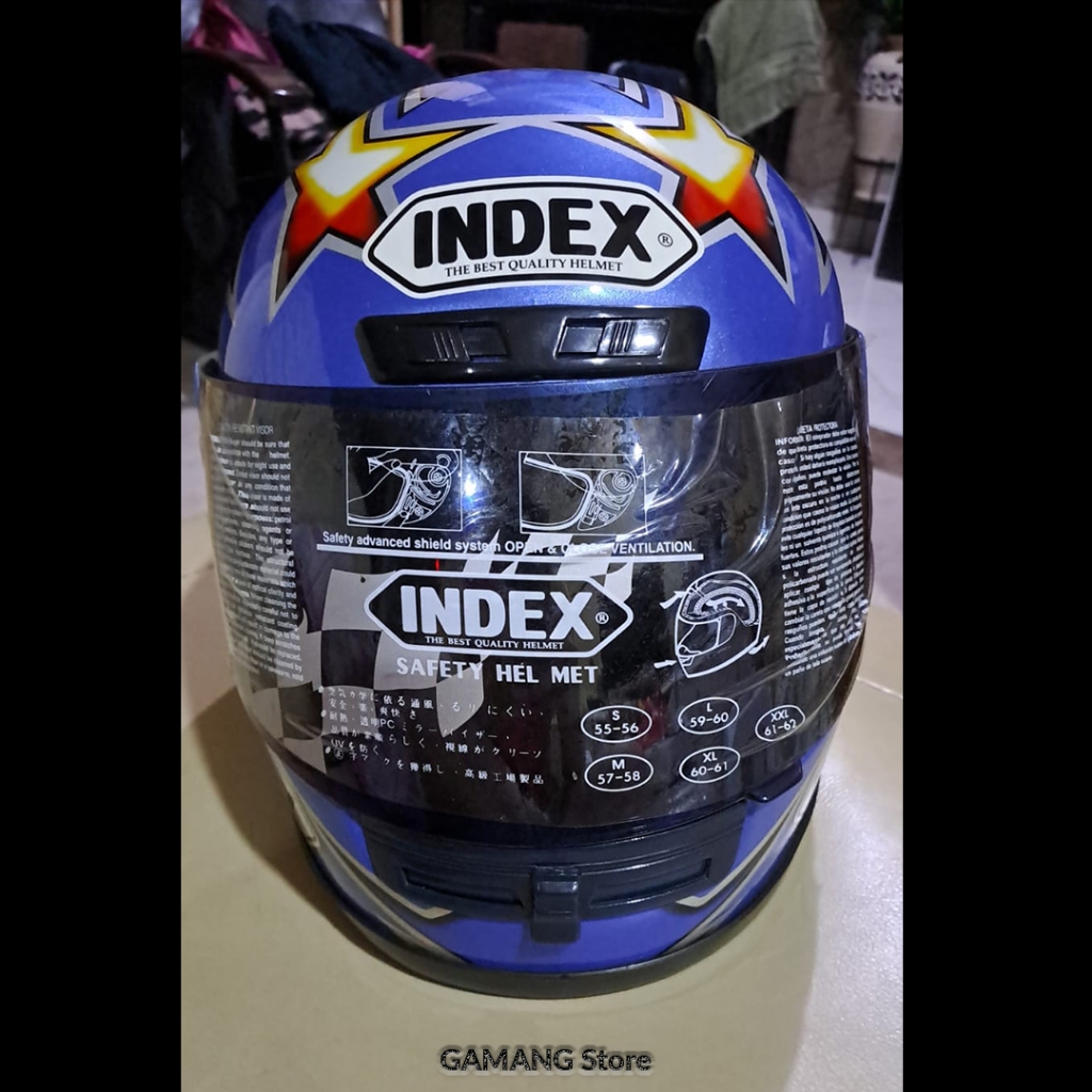 Blue Index Helmet Made In Thailand | Shopee Malaysia