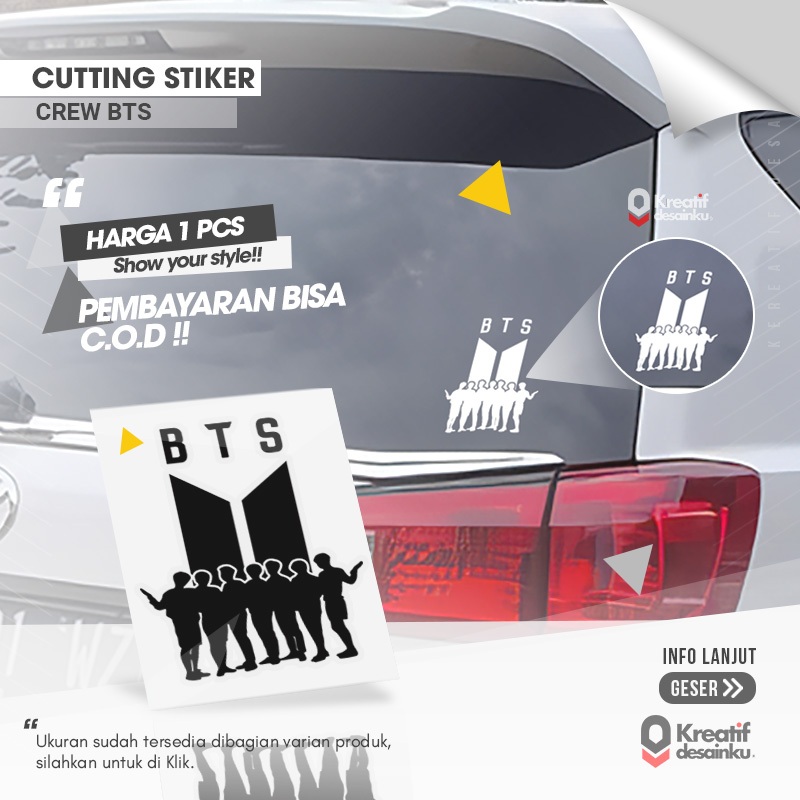 Cutting Bts Crew Stickers Car Variations Motorcycle Sticker Boy Band ...