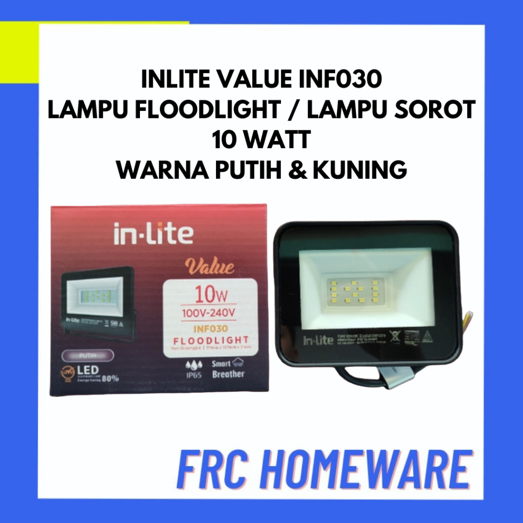 Inlite FloodLight LED Value Spotlight 10W 10 WATT INF030 FLOOD LIGHT ...