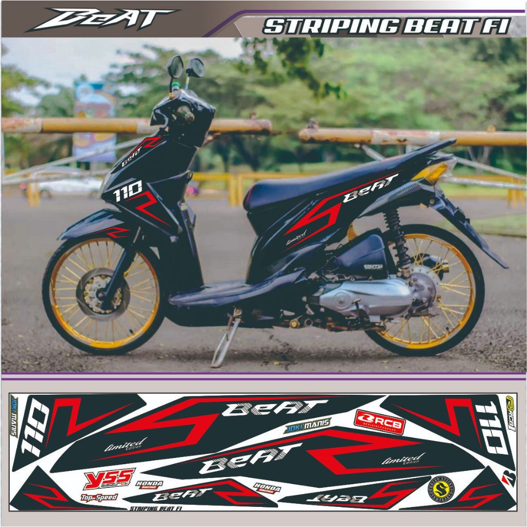 Striping Sticker Variations SRT Motorcycle HONDA BEAT FI Latest ...