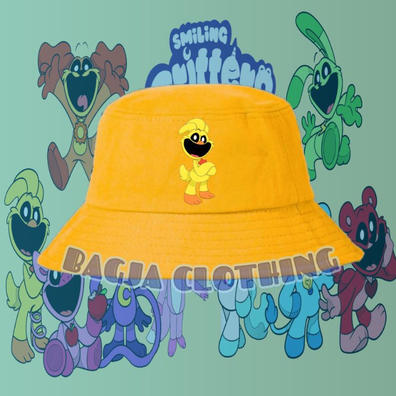 Bucket hat kickin chicken smiling critters Children And Adults | Shopee ...