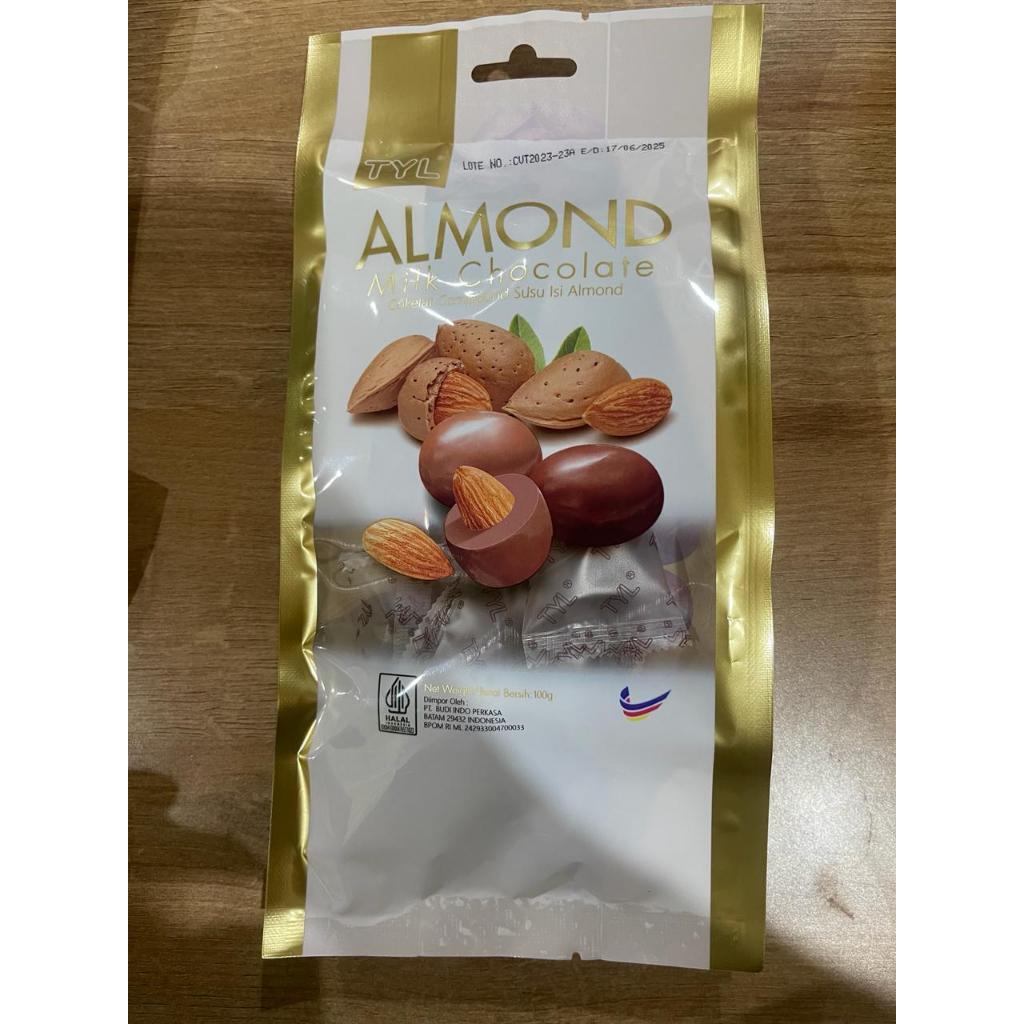 Tyl Almond Chocolate 100g TYL Chocolate TYL Almond Bitter Sweet ...