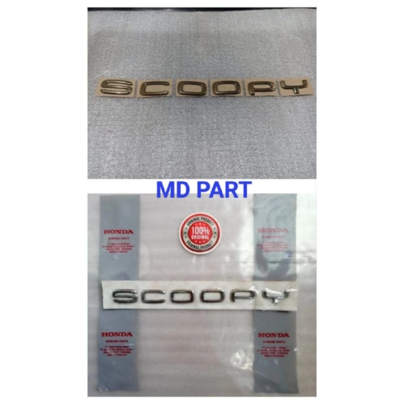 Original Scoopy New K2F 2021-2023 Gold and Chrome Logo Sticker Emblem ...