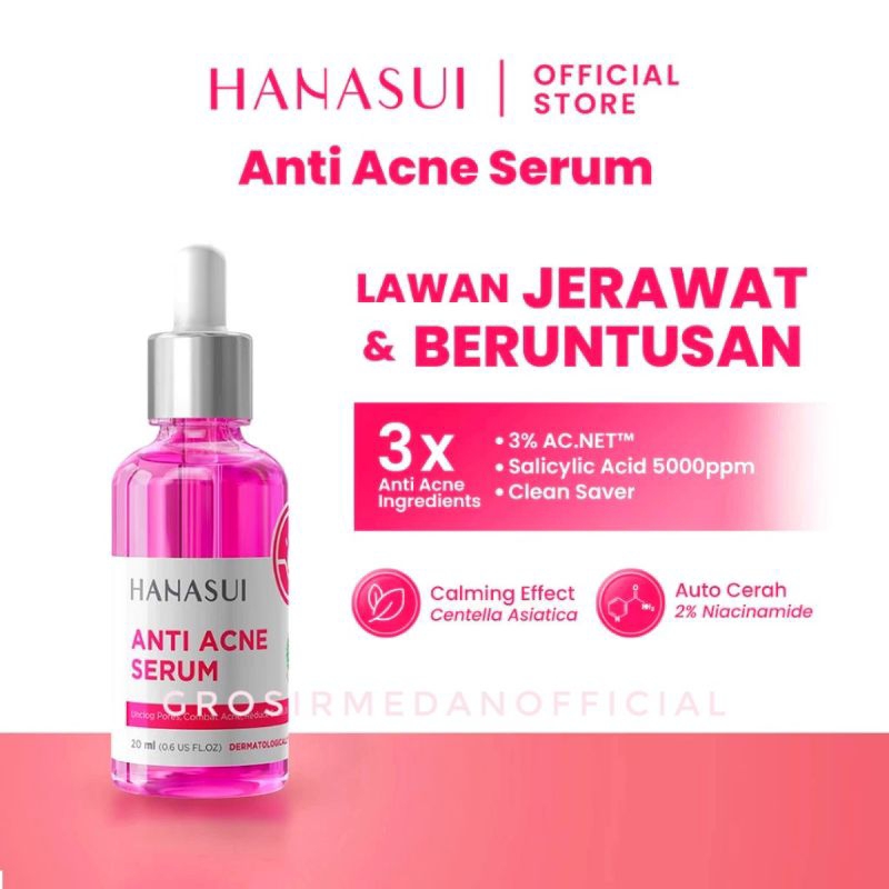 ORIGINAL HANASUI ANTI ACNE PINK SERUM - AGAINST ACNE AND PIMPLES ...