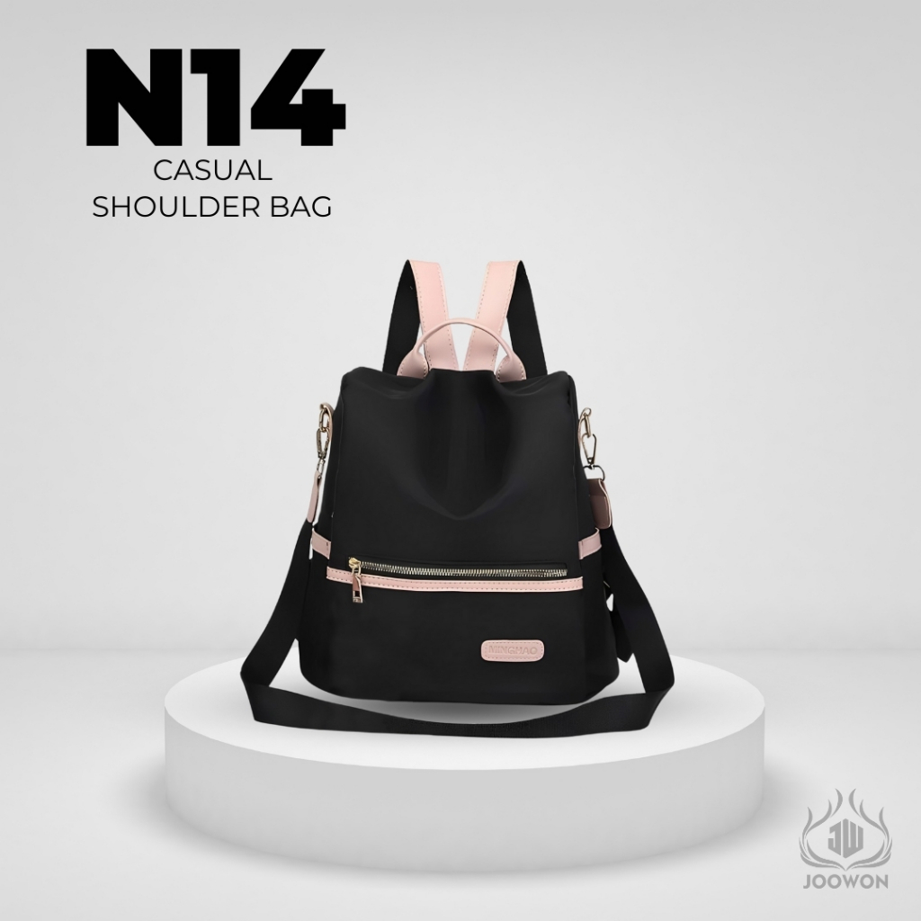 HITAM Waterproof Backpack/Women's Backpack Black Pink Cat Motif ...