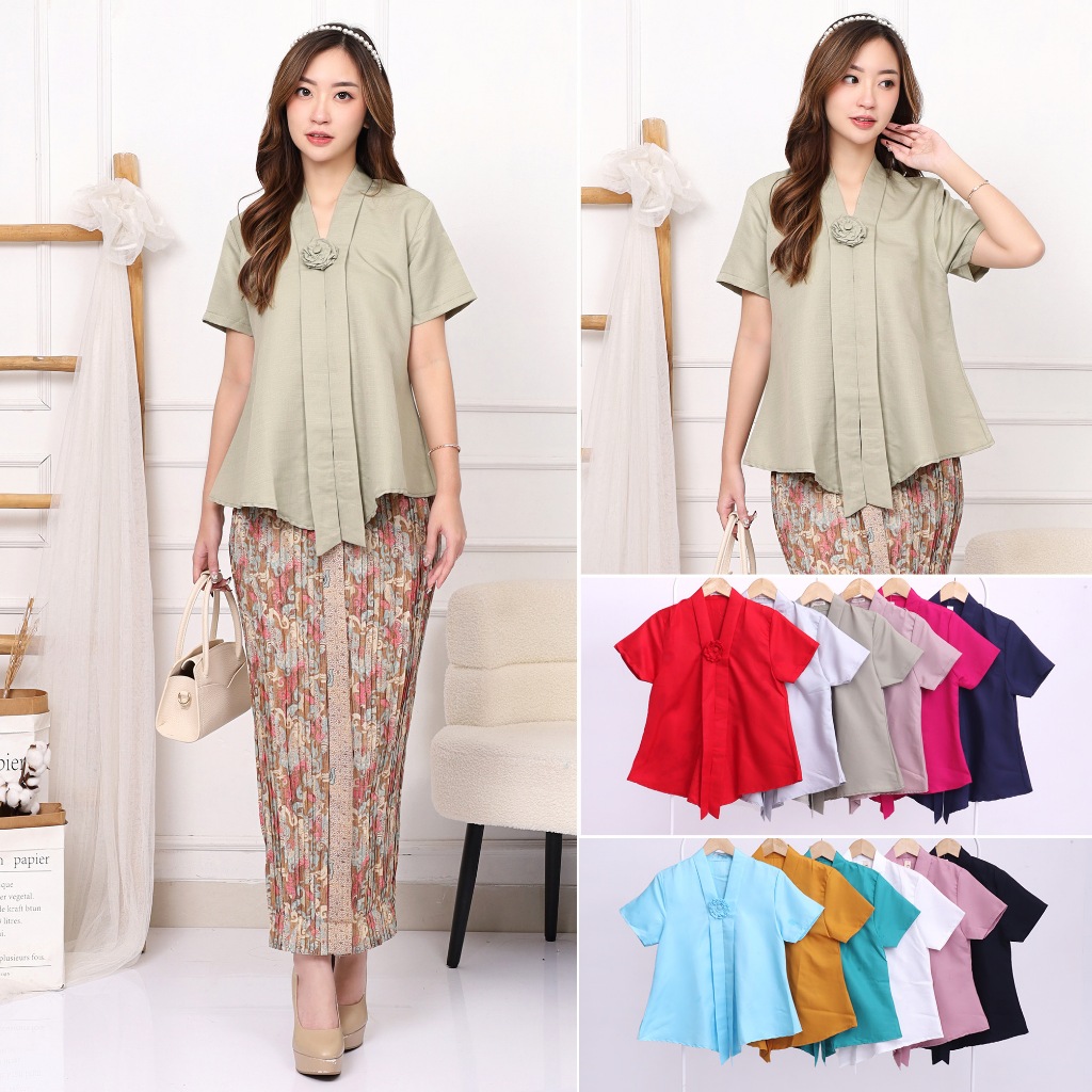 (Pd92/100) Kebaya kartini-Short Kebaya Keroncongclothing (PDK) | Shopee ...