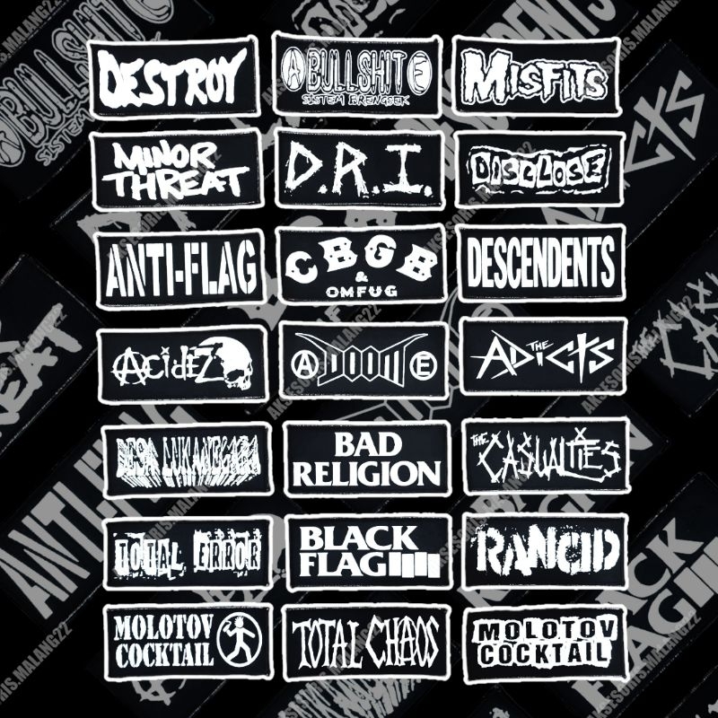 Punk Rock Metal Hardcore Underground Music Band Screen Printing Emblem ...