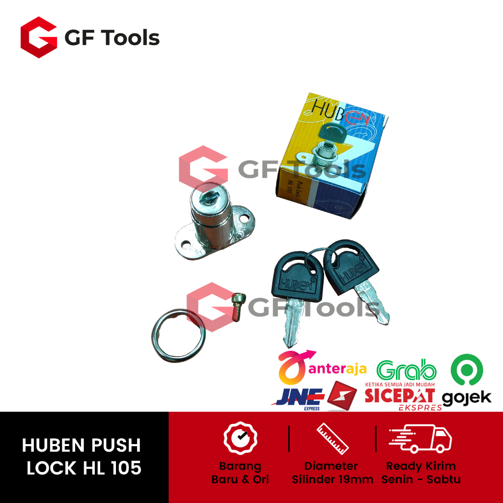 Huben HL 105 Push Lock Sliding Glass Display Case Door Push Lock Drawer ...