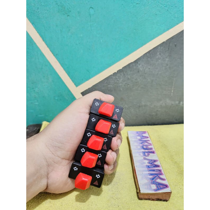 MERAH TOMBOL Sen SIGN RITING Turn Signal SWITCH BUTTON + RED HONDA ...