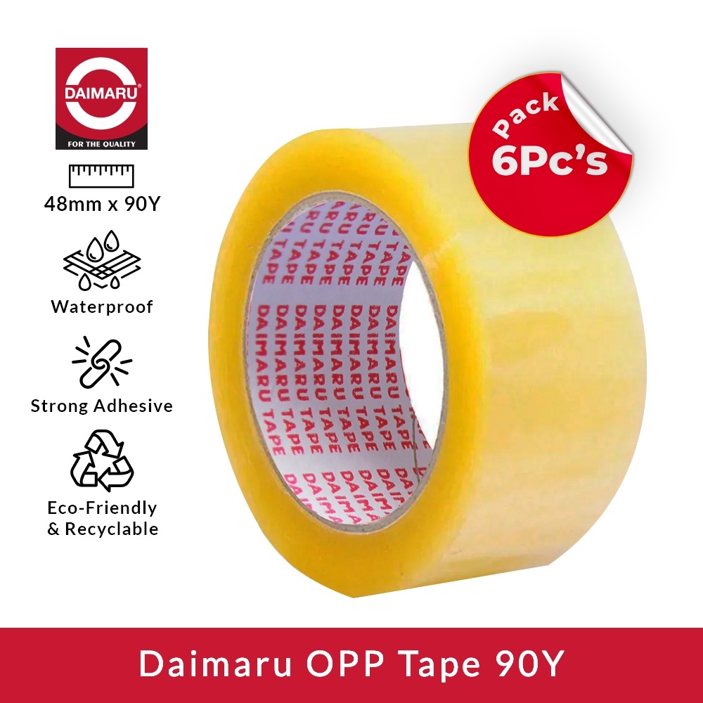 Daimaru OPP Tape / Clear Duct Tape 48 mm x 90 Yards Package of 6Pcs ...