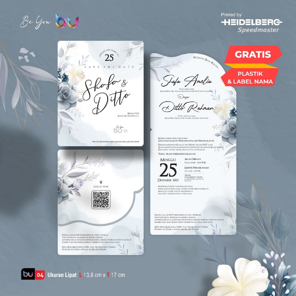 Modern Design Wedding Invitation Be You 04 | Aesthetic Wedding Invitation | Modern Java Theme ...