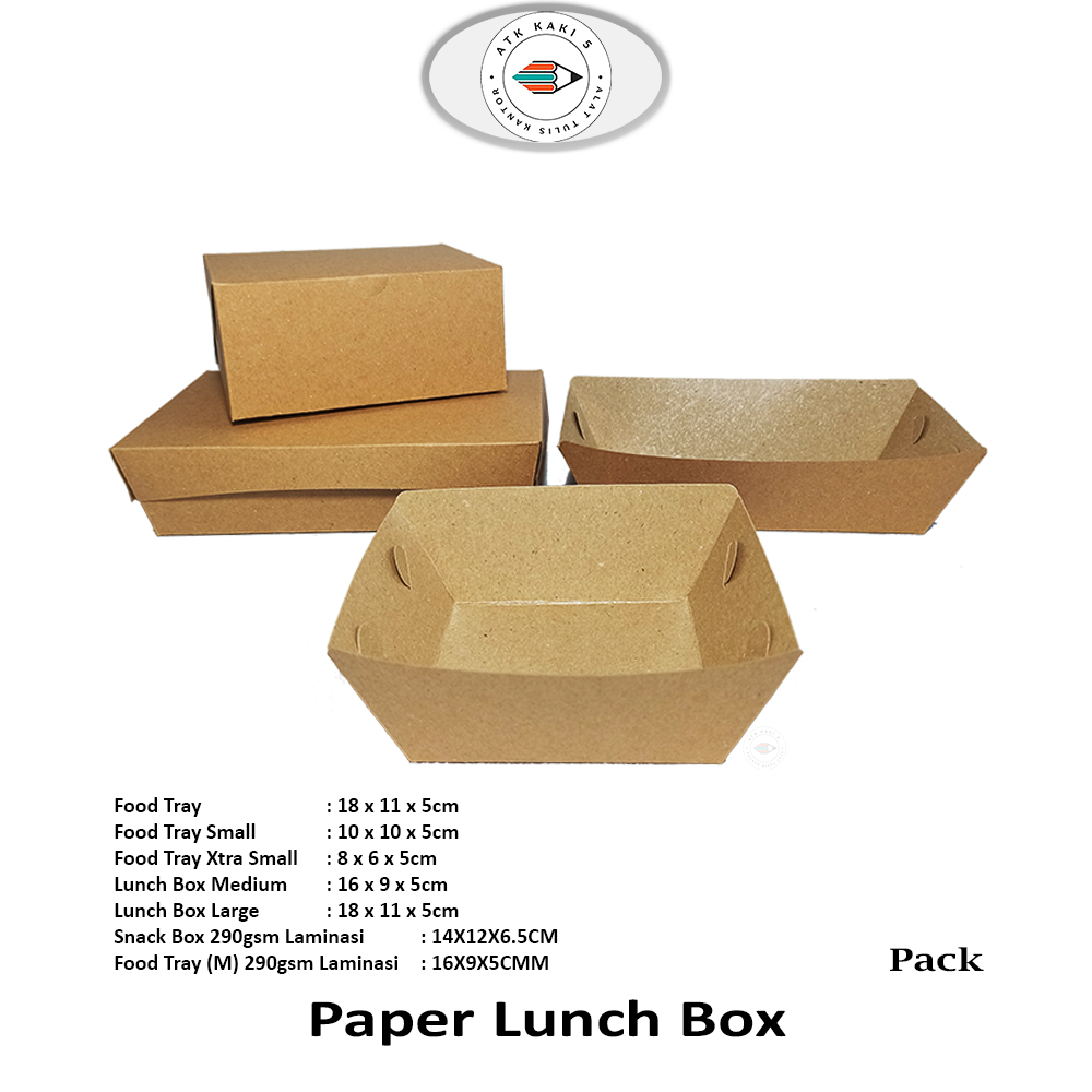 290gsm Laminated Paper Lunch Box - Pack | Shopee Malaysia