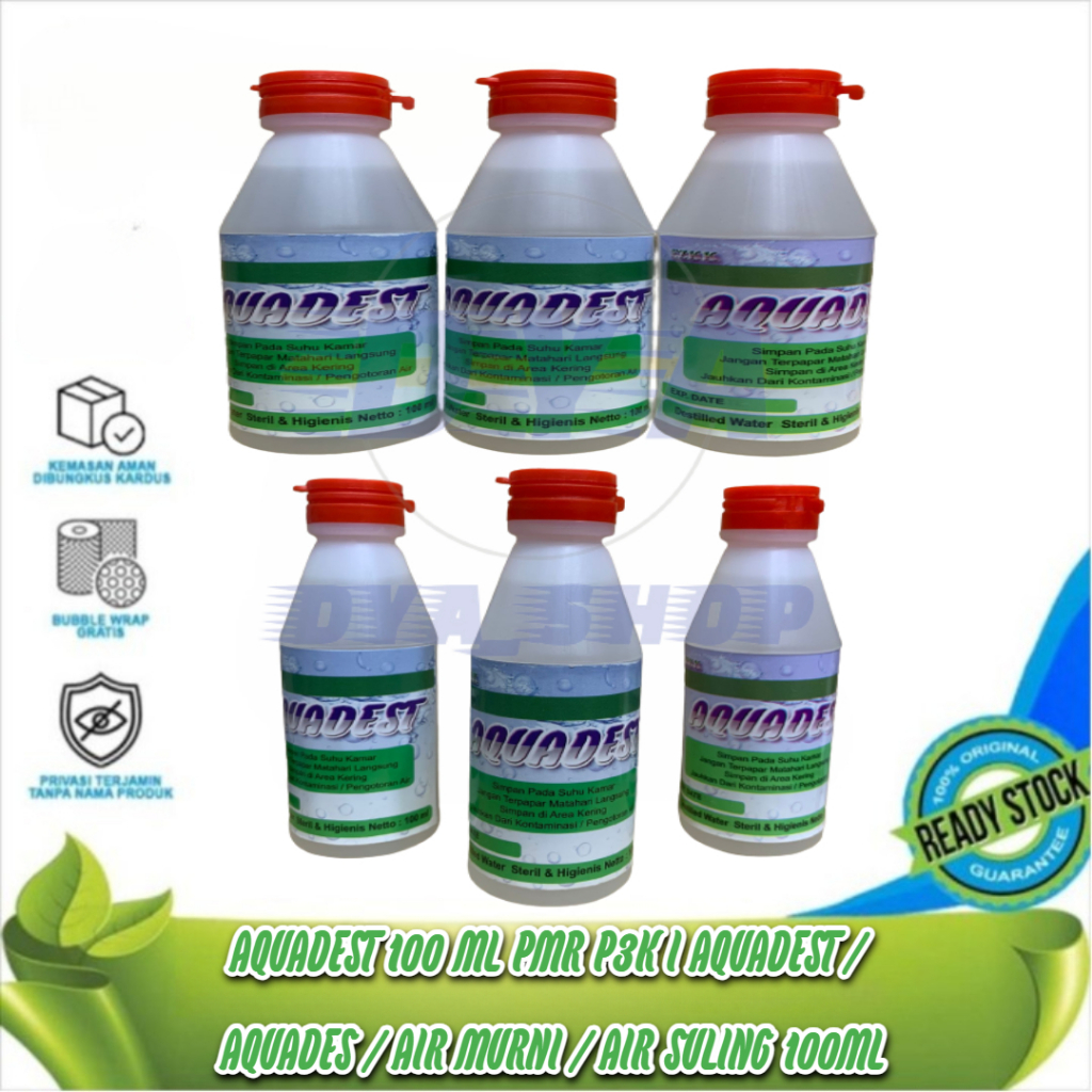 Aquadest 100ml PMR P3K I Aquadest/Aquades/Pure Water/Distilled Water 100ml | Shopee Malaysia
