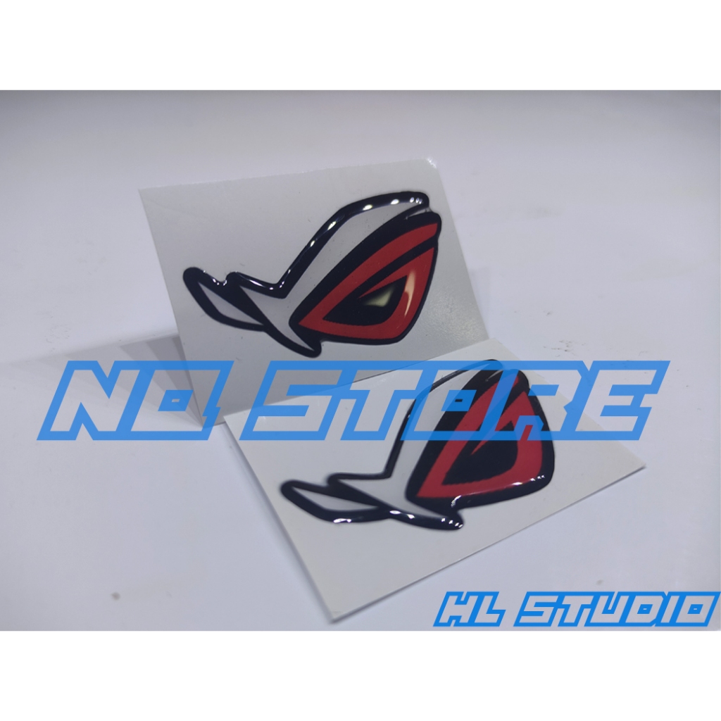 Embossed FLEXIBLE RESIN ROG EMBLEM (RED WHITE) | Shopee Malaysia