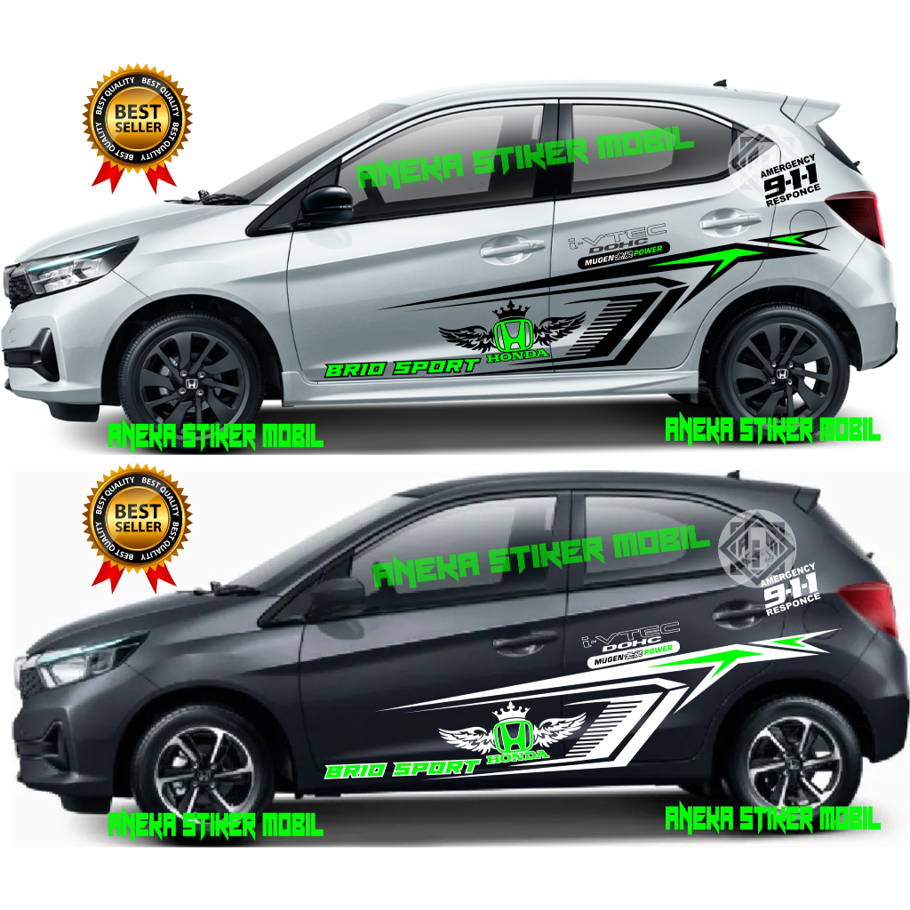 Brio Car Sticker Honda Brio Sticker Latest Tribal Wing Model | Shopee ...