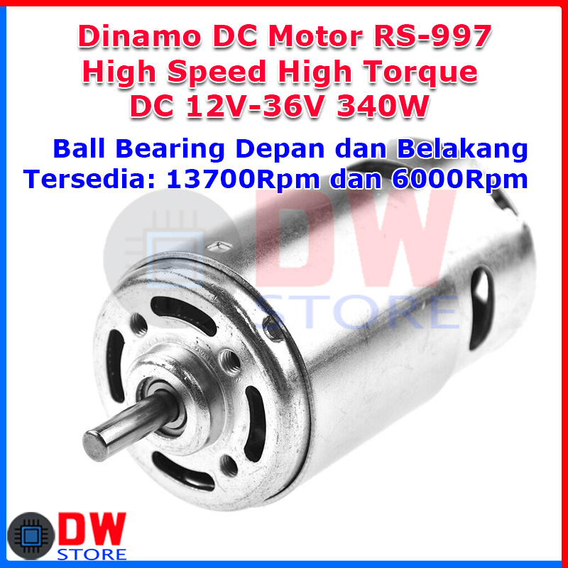Dc Motor Dynamo RS-997 997 12V-36V High Speed RPM Power Torque 340W ...