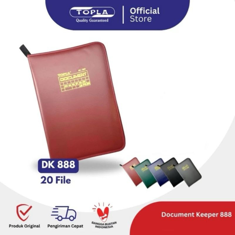 TOPLA Document Keeper 888 Waterproof Leather Zipper Diploma Folder 20 ...