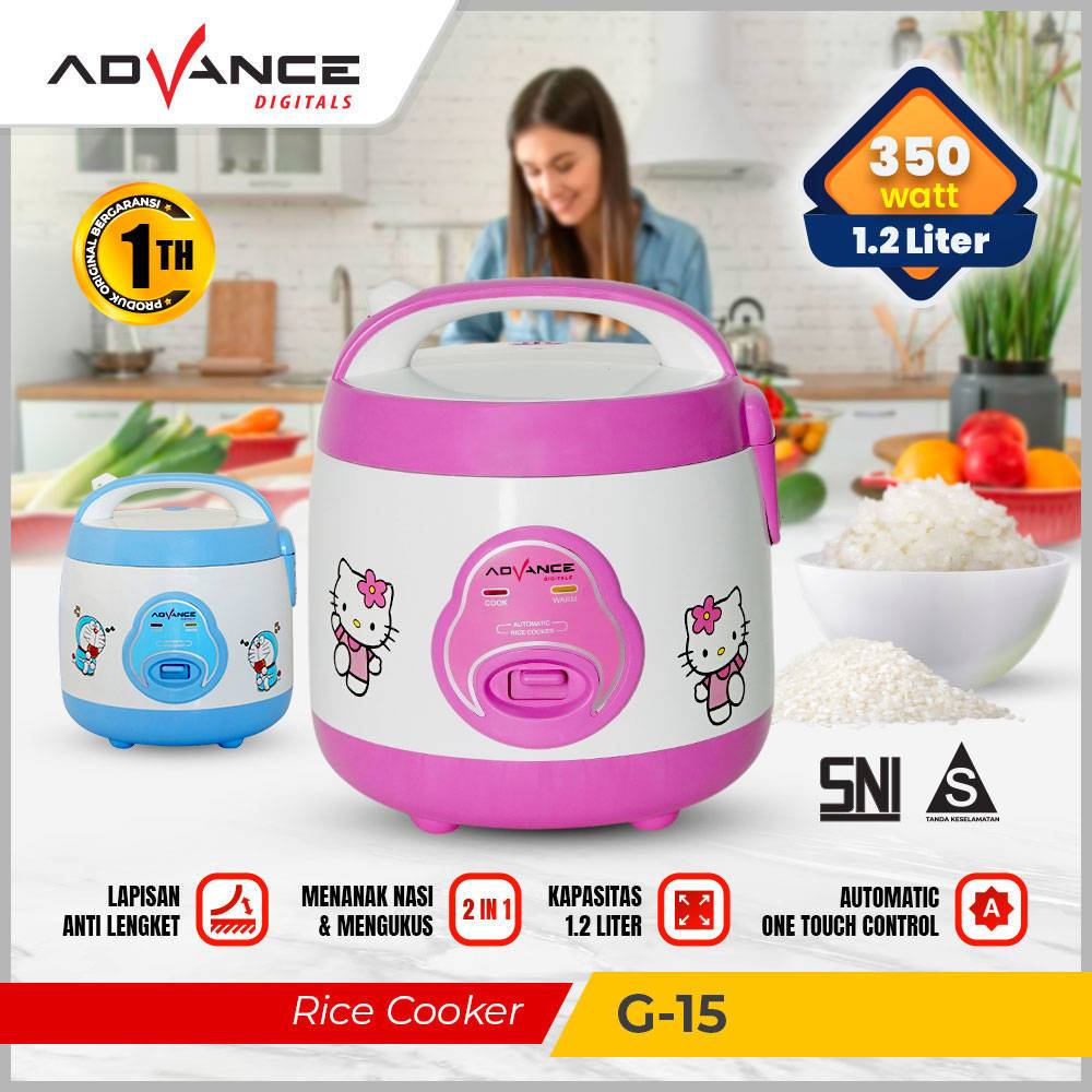Advance Rice Cooker Mini/Magic Com 1.2L 350W low watt Character 3 in 1 ...