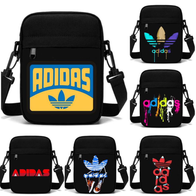 HITAM Adidas Distro Black Sling Bag Material 100% Cordura Canvas ...