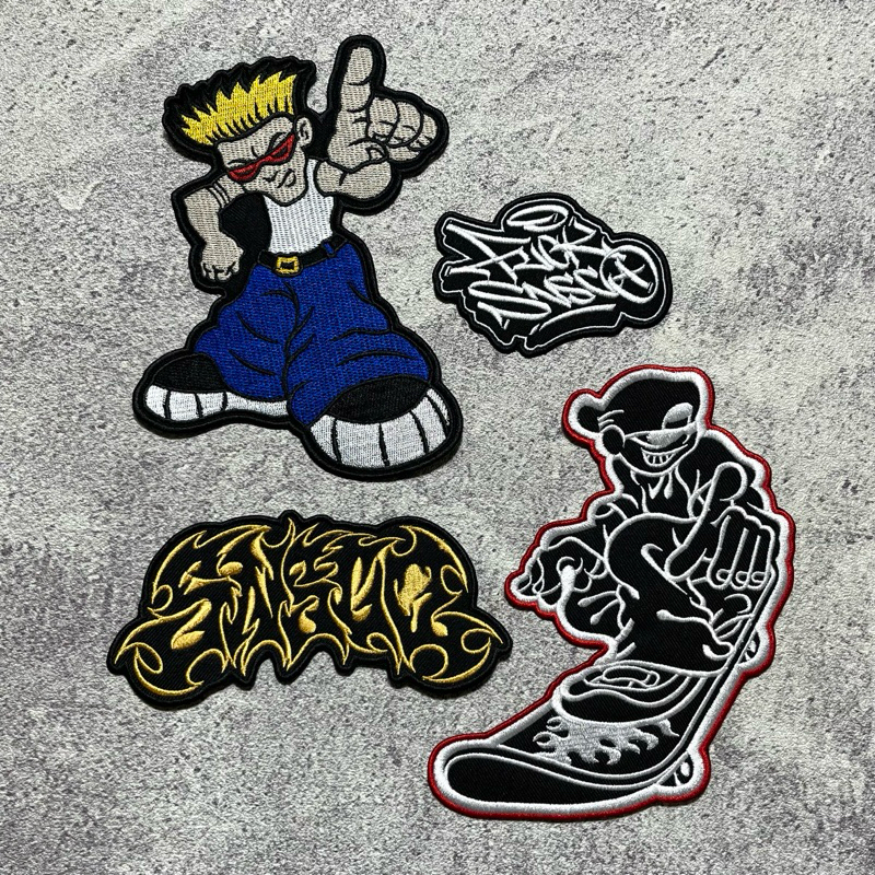 Snsco - BIG PATCH EMBLEM PACKAGE Y2K BIG POCKET BAGGY JORTS JNCO (PATCH ...
