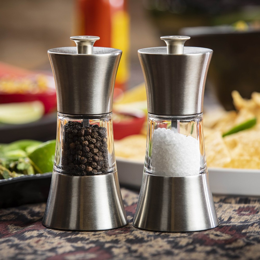 Acrylic Salt n Pepper Mill set Transparent - Salt Pepper Grinder ...