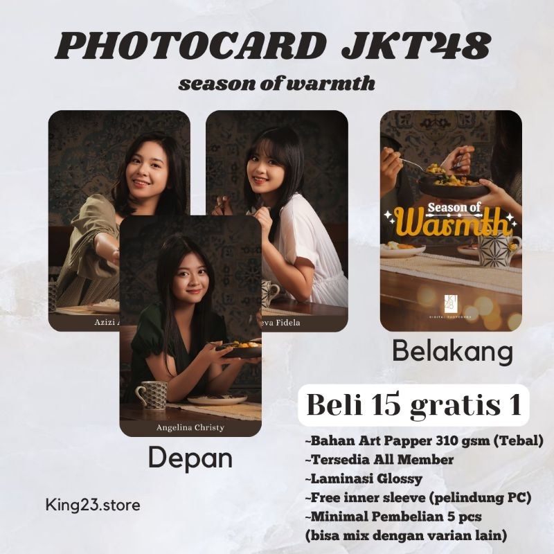 Photocard Jkt48 PC Unofficial/Fanmade Edition Season Of Warmth/Ramadan ...