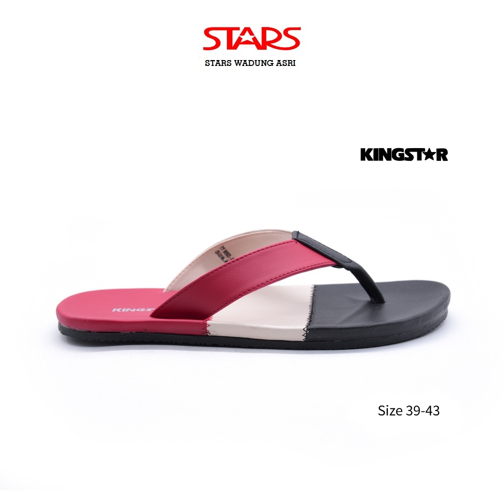 MERAH PUTIH Kingstar Men's Triple Red/White Flip-flops | Shopee Malaysia