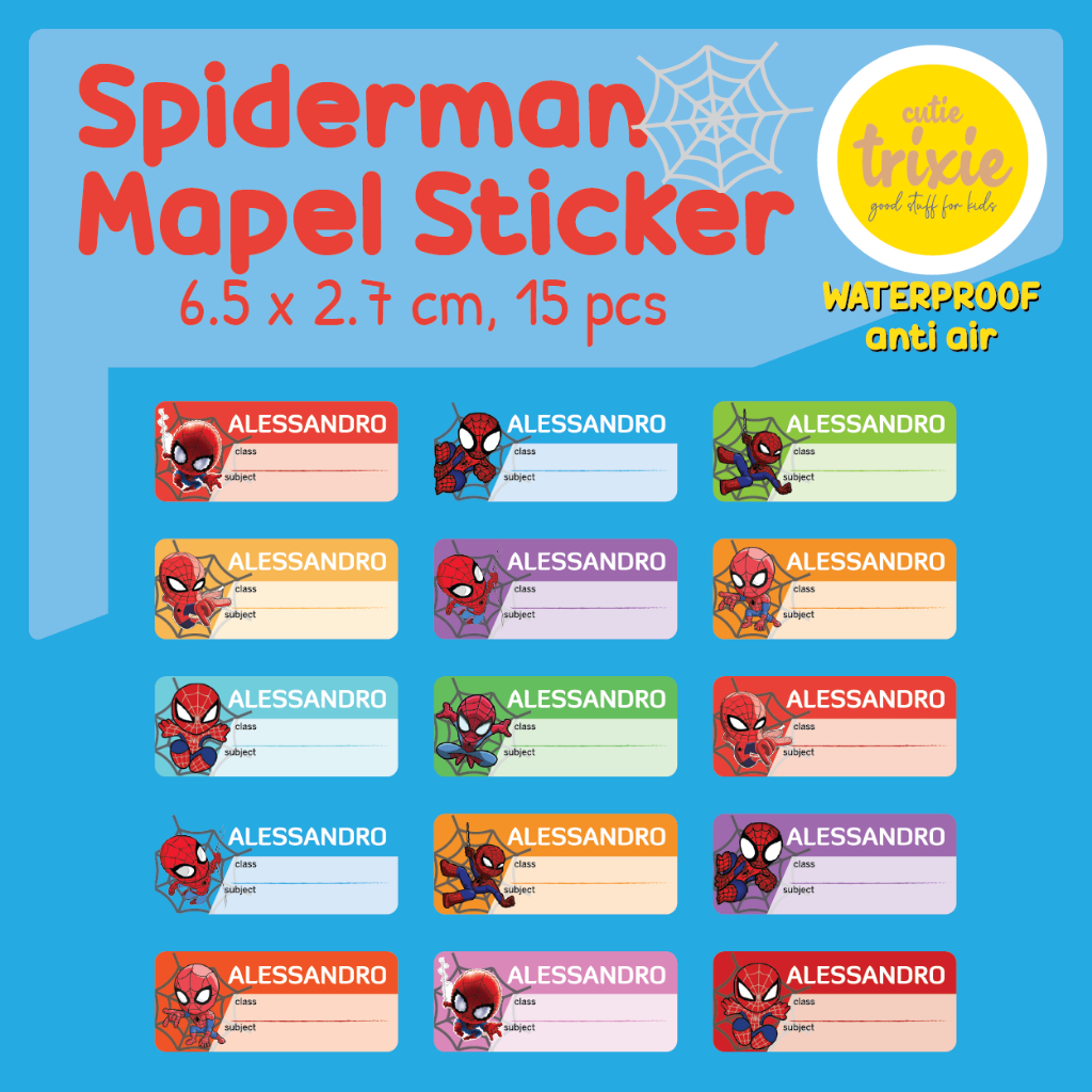 MATA Mapel Spiderman Textbook Label Sticker | Shopee Malaysia