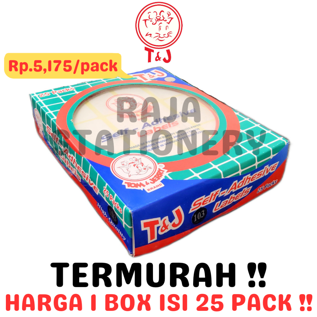 PUTIH Tom & JERRY LABEL STICKER TOM AND JERRY LABEL Paste White 97 99 ...