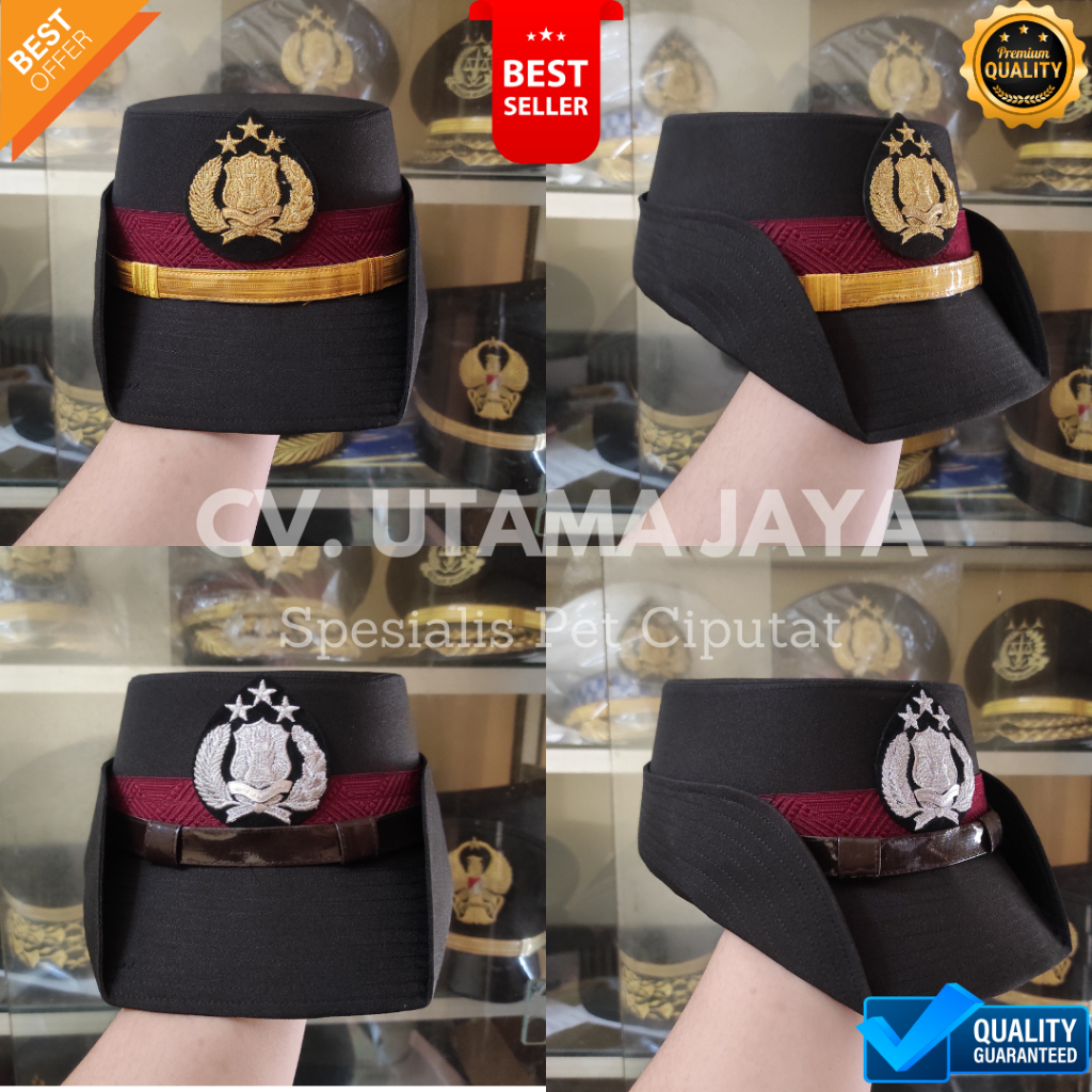 Women's Sabhara Police Pet Hat NCO Ceremony PAMA PAMEN PATI PERWIRA ...