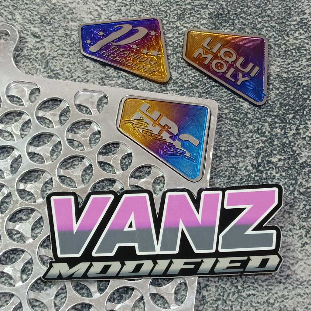 Titanium Emblem cover radiator HRC VARIO 125/150/160 PCX TITANIUM ...